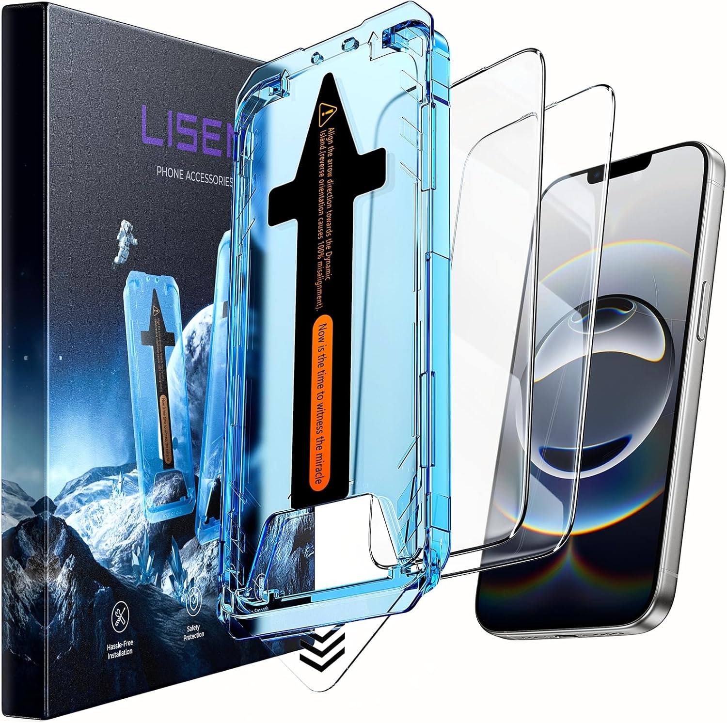 LISEN 2 Pack for iPhone 16E / iPhone 14 / iPhone 13 Screen Protector